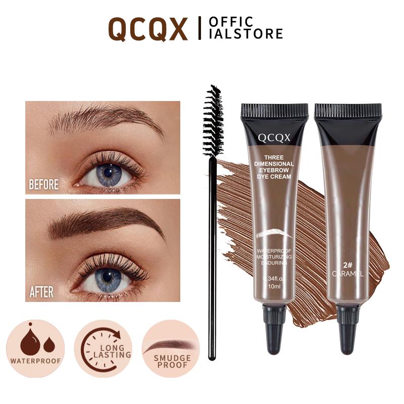 【QCQX】Eyebrow Tint Kit - Long-Lasting, Waterproof Brow Dye Gel Set ...