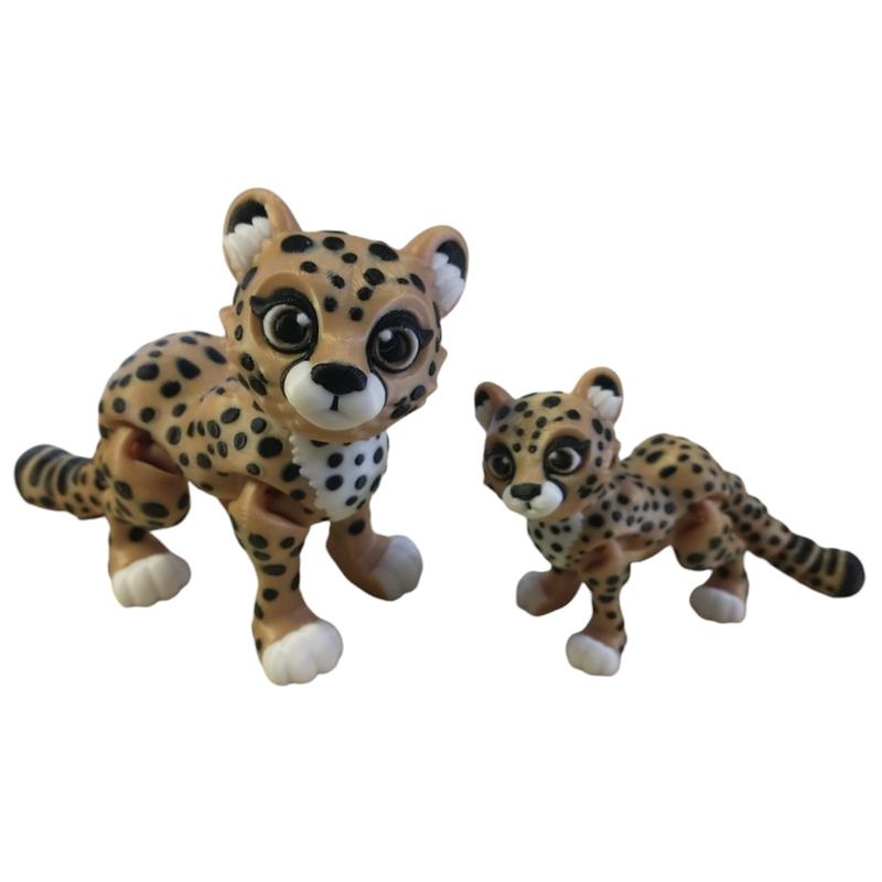 Cheetah Articulating 3D Printed Figurine Home Decor Plastic Nature ...