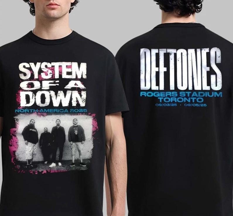 System of a Down & Deftones Toronto Canada 2025 Concert T-Shirt ...
