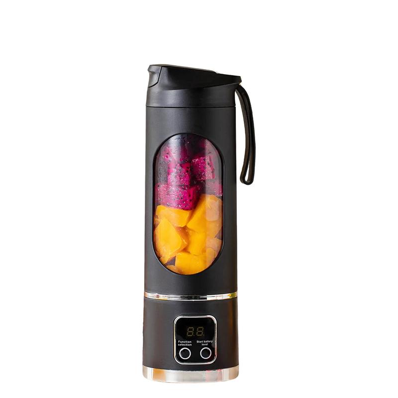 Portable Juicer, USB Rechargeable Juice Extractor Cup with LED Display ...
