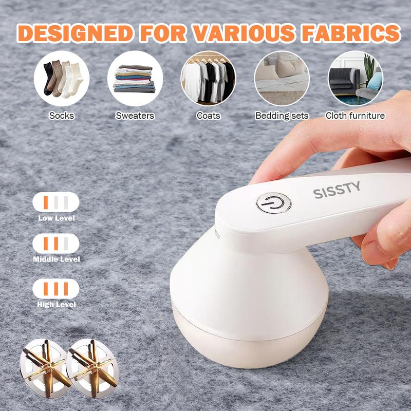 Sissty Rechargeable Fabric Shaver With 2 Replaceable Stainless Stell 6 ...