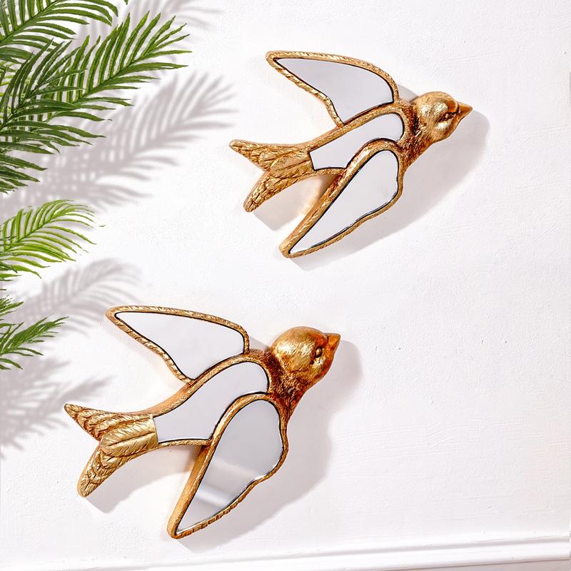 Swallow Statue Home Decor Wall Hanging, Resin Material Mirror Surface ...