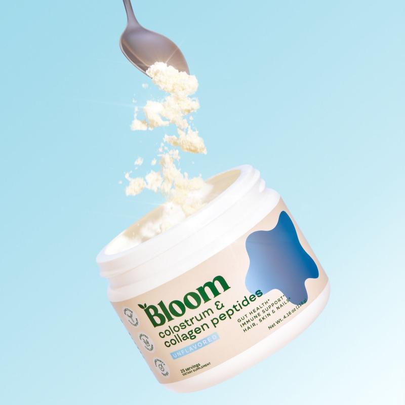 Bloom Nutrition Colostrum & Collagen Peptides Powder (25 Servings ...