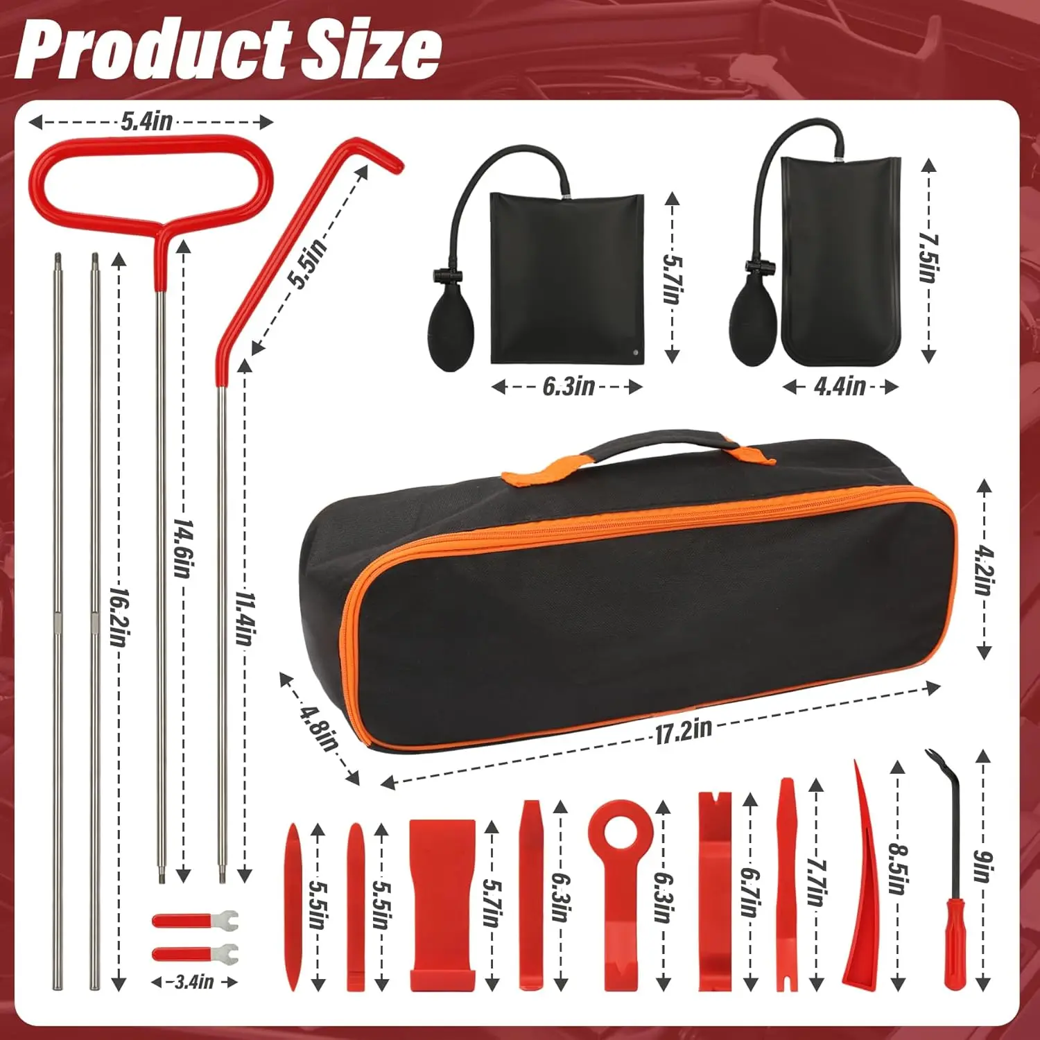 Portable Tool Kit, Multifunctional Stainless Steel Tools with J-Hook,17 ...