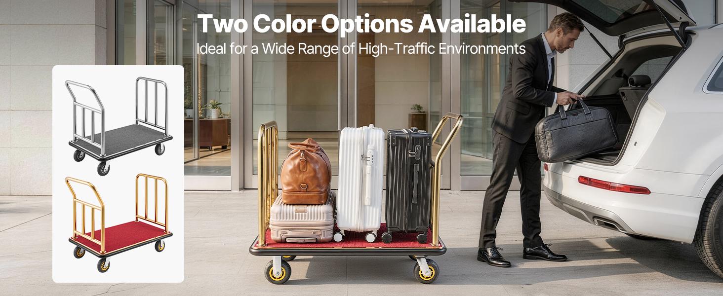 【DealsForYouDays】VEVOR Heavy Duty Handle Luggage Cart, 750 lbs Capacity ...