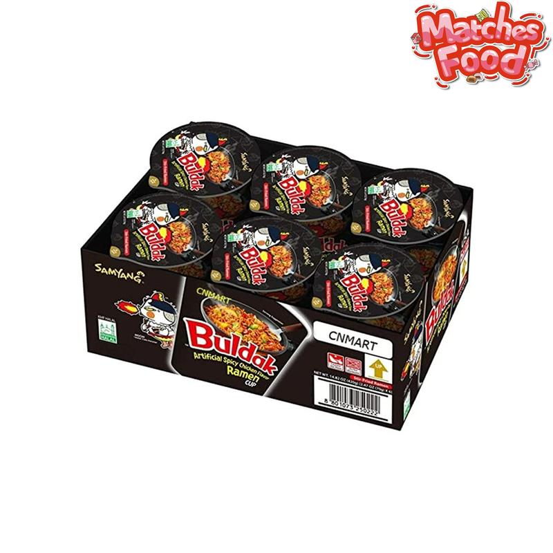 Samyang Buldak Korean Instant Noodles Cup Ramen 6 Pack Spicy Chicken Flavor