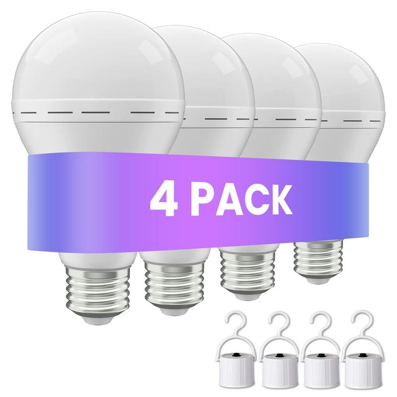 A19 Rechargeable Light Bulbs Emergency Light Bulb for Home, Led Bulb 12 ...