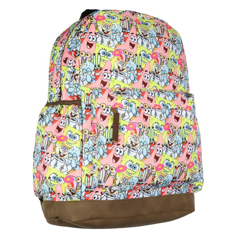 Spongebob SquarePants Backpack Patrick Squidward Character Collage Tech ...