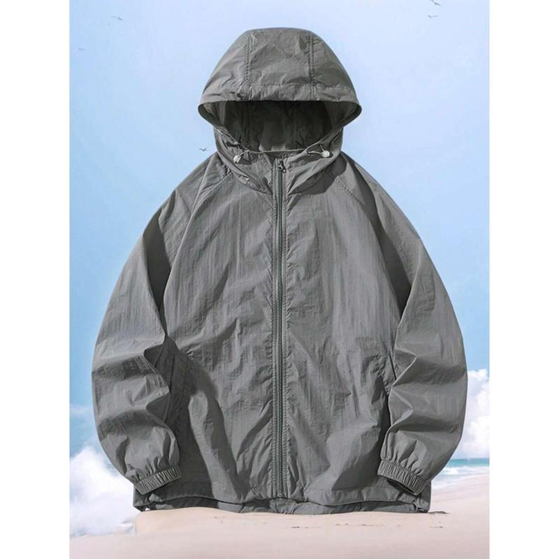 Men's Spring/Summer Outdoor Lightweight Casual Hooded Sun Protective ...