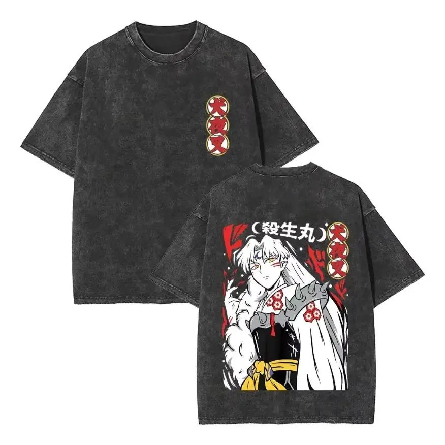 Menswear Short-Sleeve Round Neck Distressed Vintage Nana Anime Graphic ...