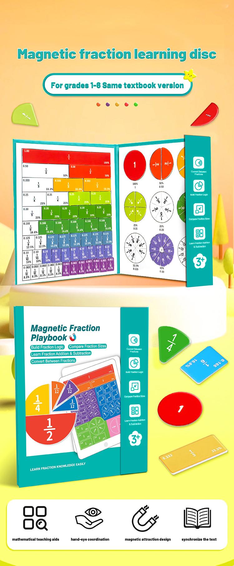Magnetic Fraction Educational Puzzle, Magnetic Fraction Tiles ...