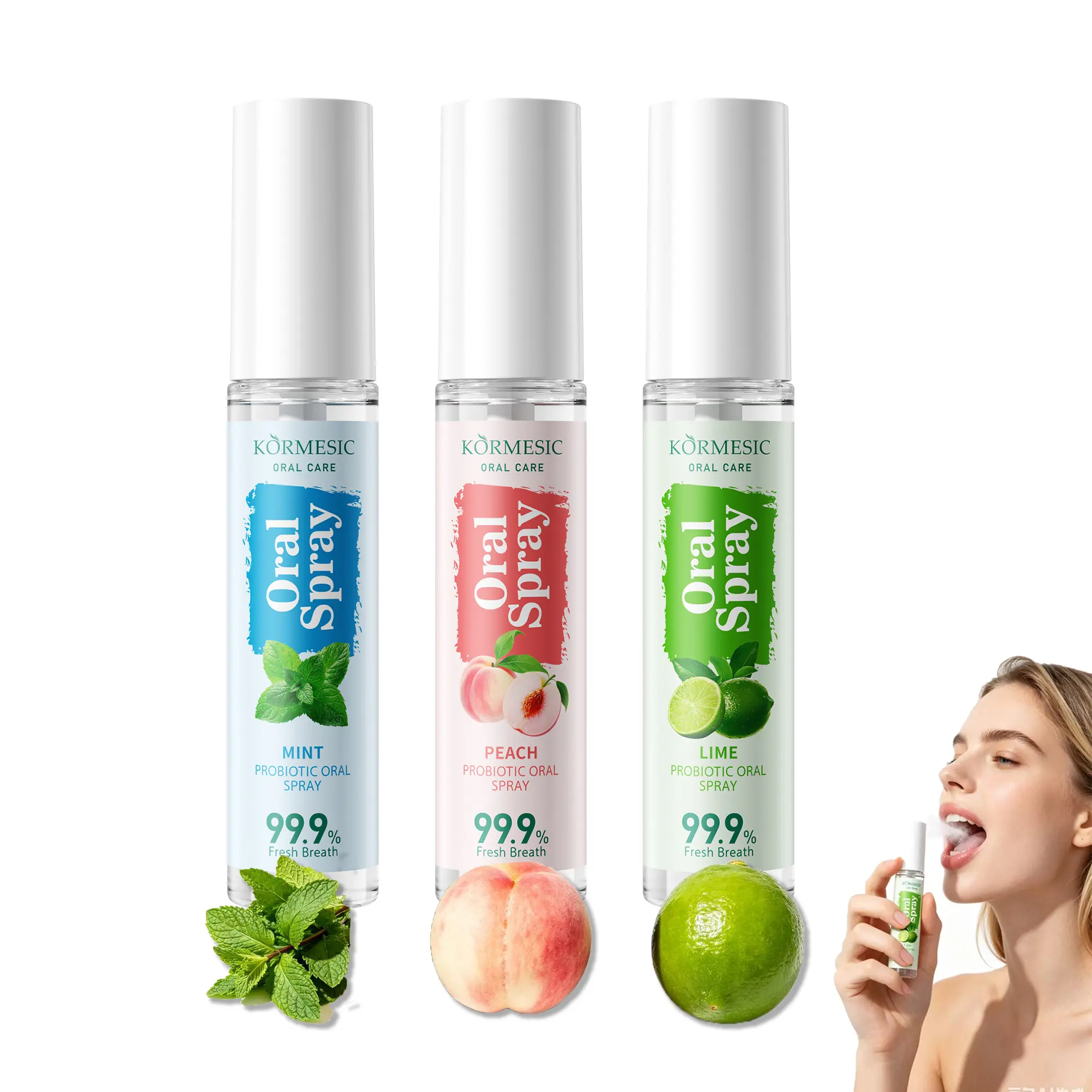 (3 PCS) Fruit-flavored Crystal Oral Spray - 3 natural fragrances - Long ...