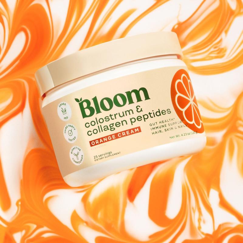Bloom Nutrition Colostrum & Collagen Peptides Powder (25 Servings ...