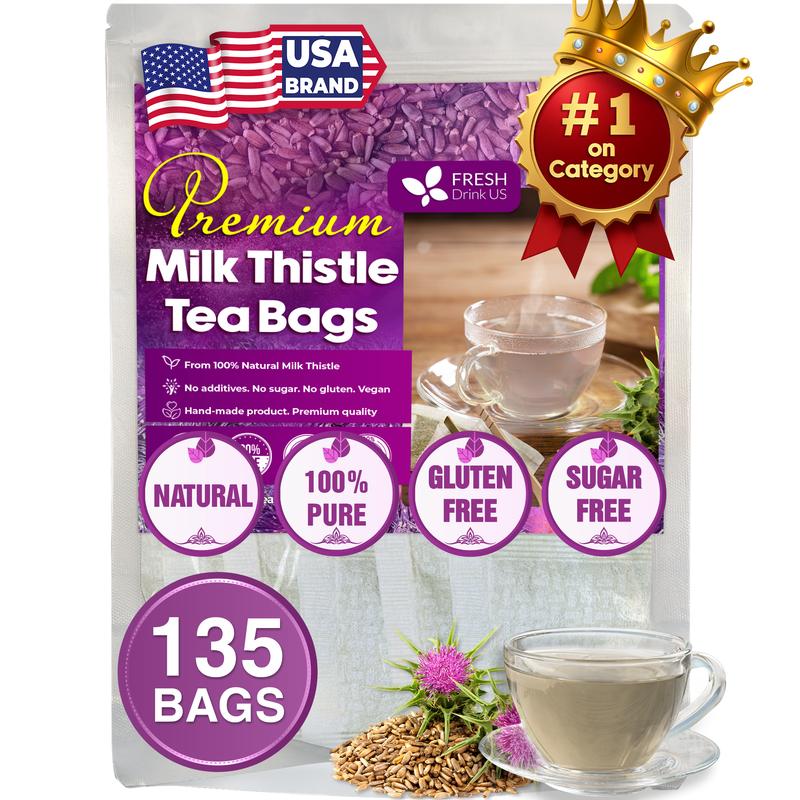 Premium 135 Milk Thistle Tea Bags, 100% Natural & Pure from Milk ...