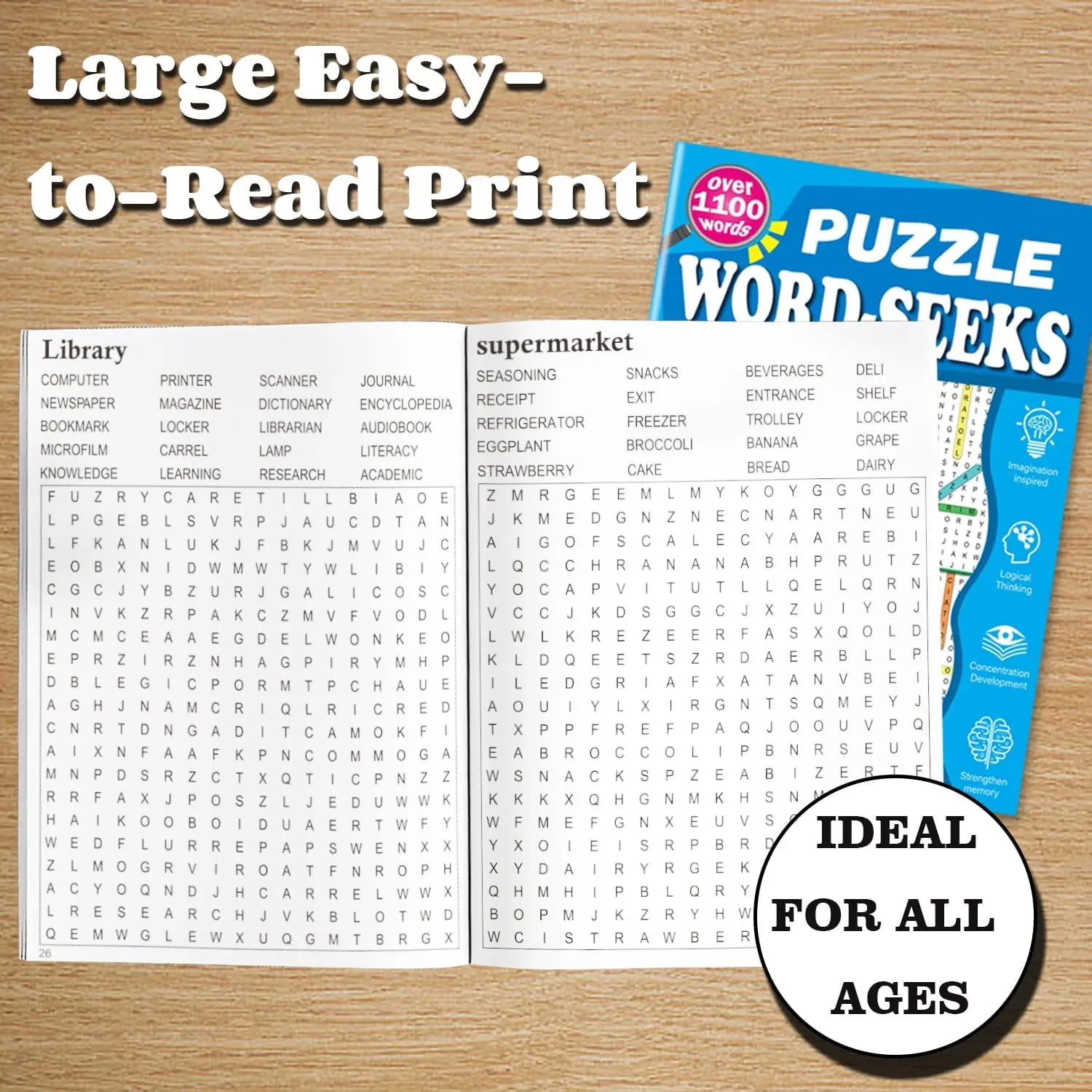 6600+ Word Search Puzzle Books for Adults Seniors Large Print,Set of 6 ...