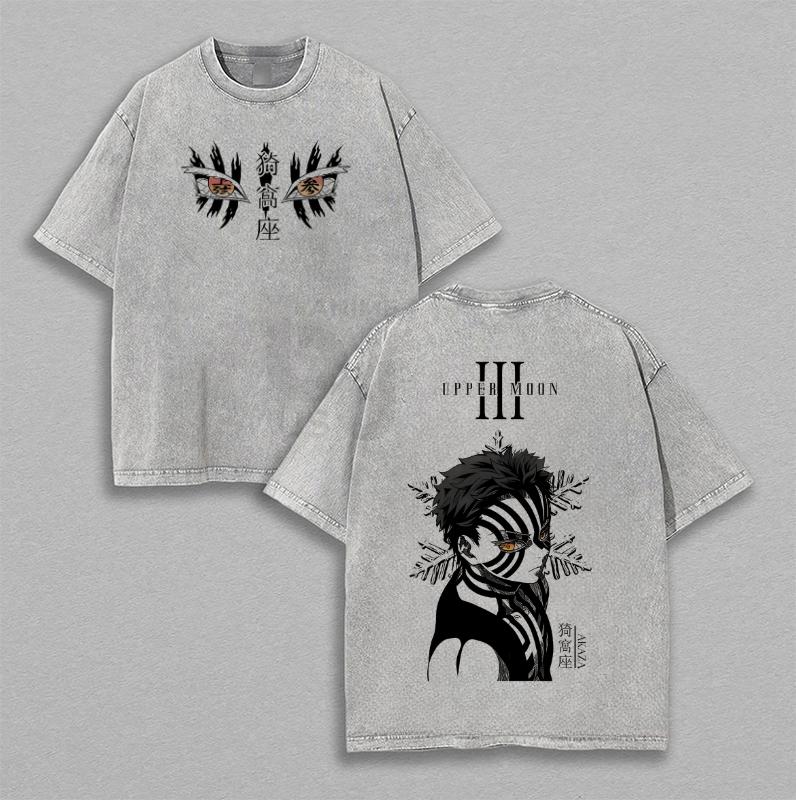 Akaza Upper Rank 3 Graphic Tee, Vintage Washed Oversized Shirt, Manga ...