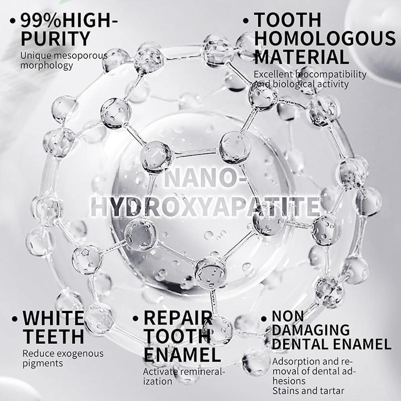 Hydroxyapatite Toothpaste 2PCS 7.5% Formula Rebuilds Enamel Blocks ...