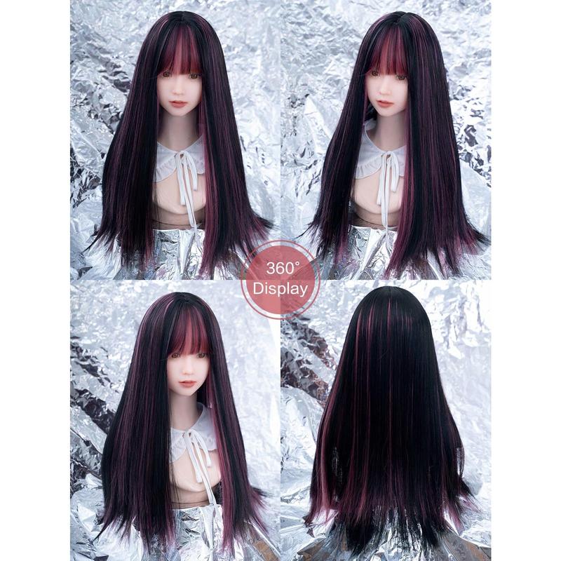 alicegarden 1 Piece Synthetic Heat-Resistant ,Long Straight Hair Wig In ...