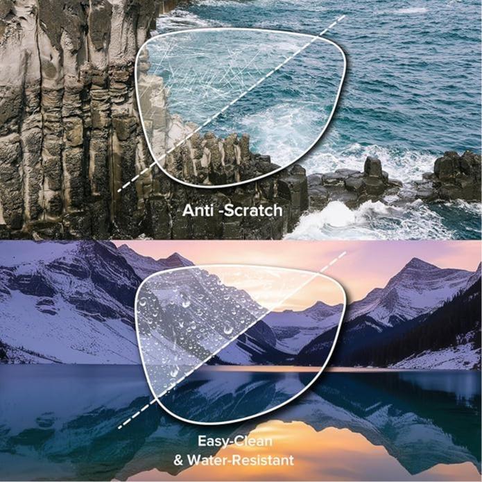 Half-Rim Smart Vision Glasses with Auto-Adjust Clarity, Anti-Blue Light ...