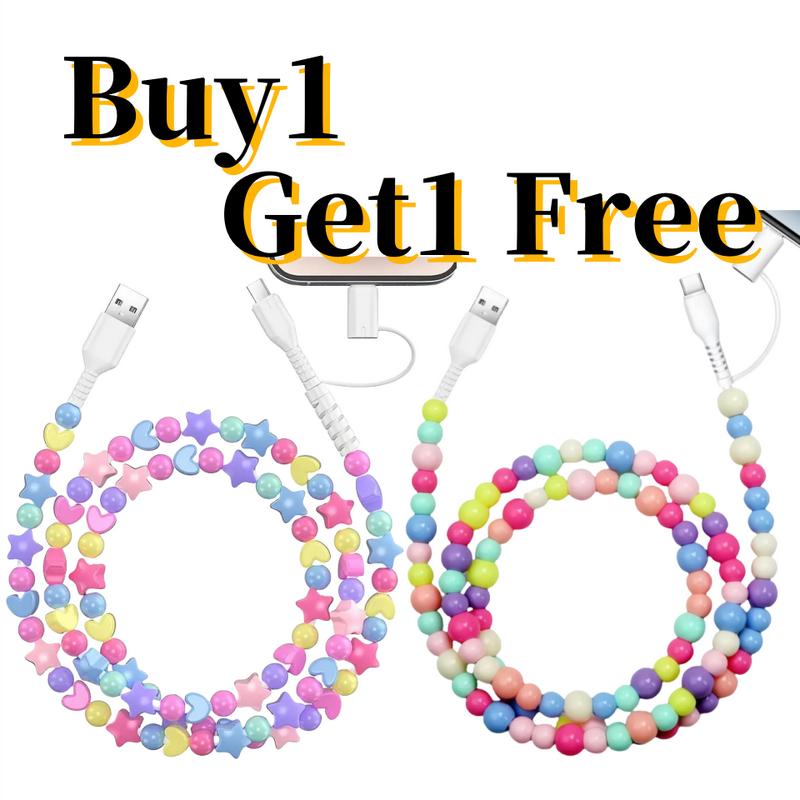 【Buy 1 Get 1 Free】Pearl-Decorated Charging Cable - Compatible with all ...
