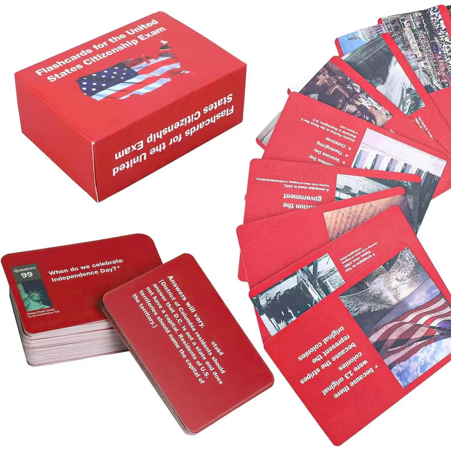 US Citizenship Test Flash Cards 2025, Cards for Citizenship with 100 ...