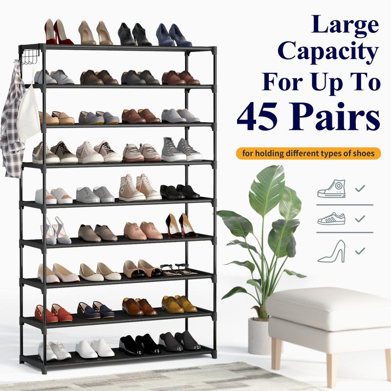 Shoe Rack - 3-9-Tier Shoe Organizer with Side Handles for Closet ...