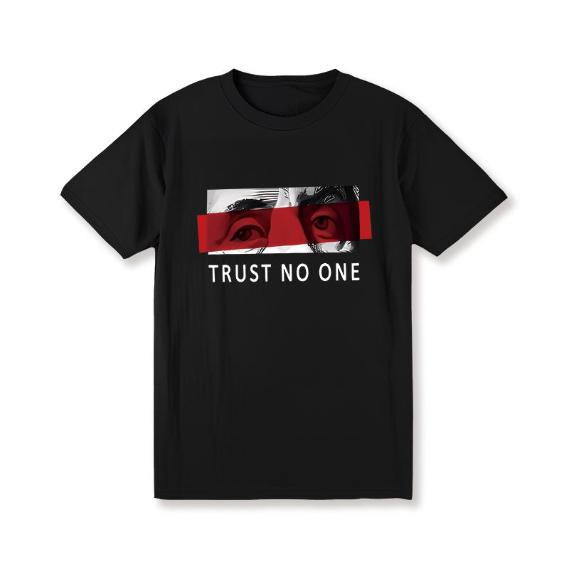 Men'S Extra Large "Trust No One" Graphic T-Shirt - Casual Cotton ...