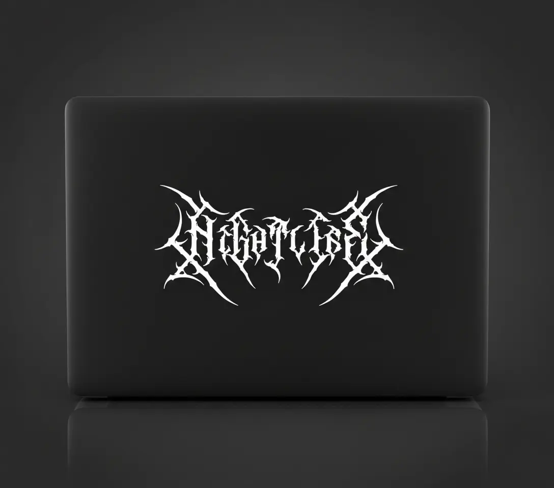 Gothic Nightlife Metal Font Car Decal, Dark Aesthetic Windshield Banner ...