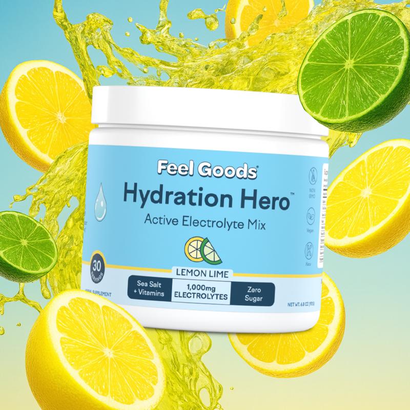Feel Goods Hydration Hero | 1000mg Electrolytes Drink Mix, Real ...