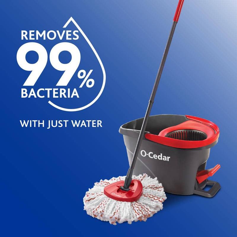 EasyWring Deep Clean Microfiber Spin Mop w/ Bucket System, 1 Machine ...