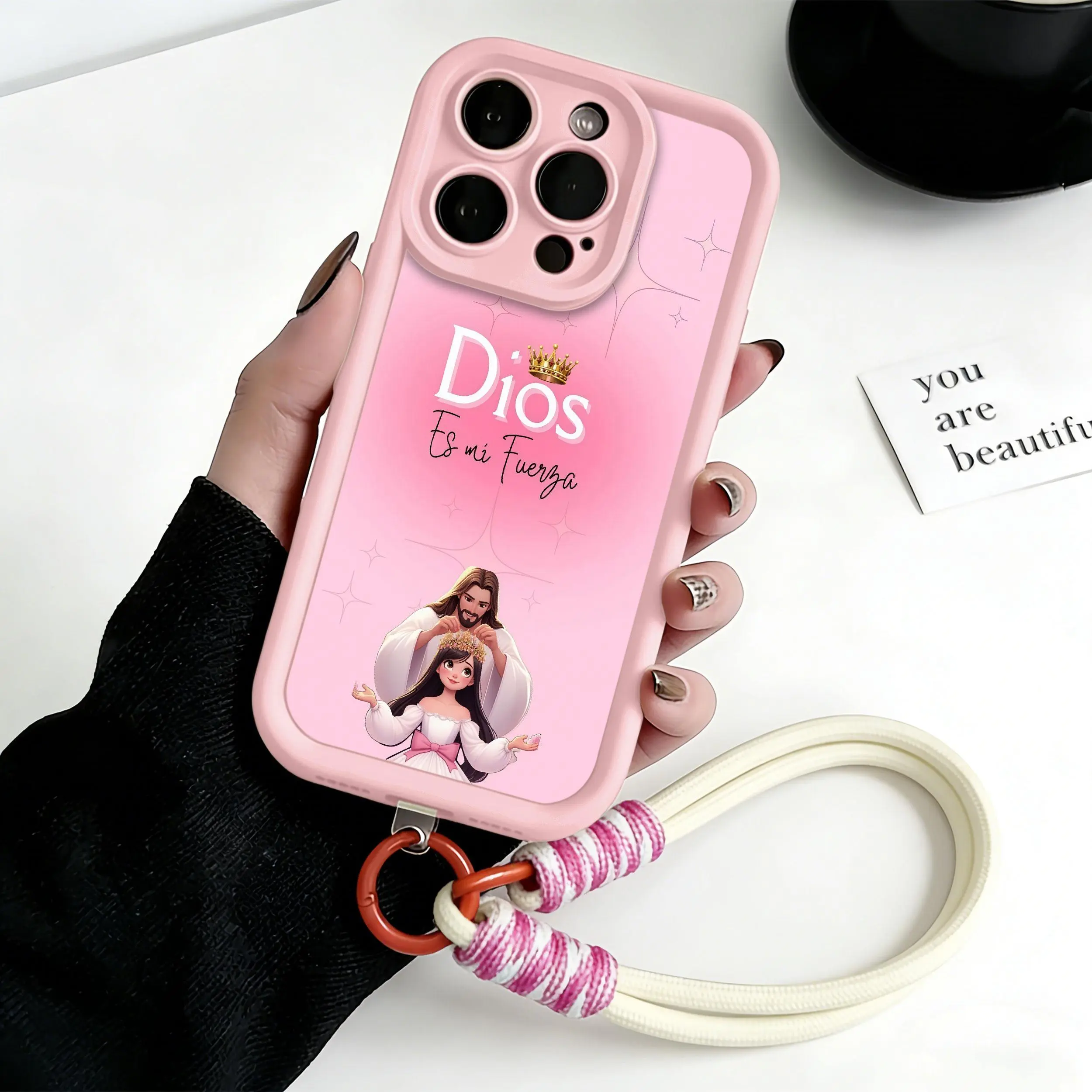 Dios Es Mi Fuerza Religious Phone Case|Faith Christian Floral Art ...