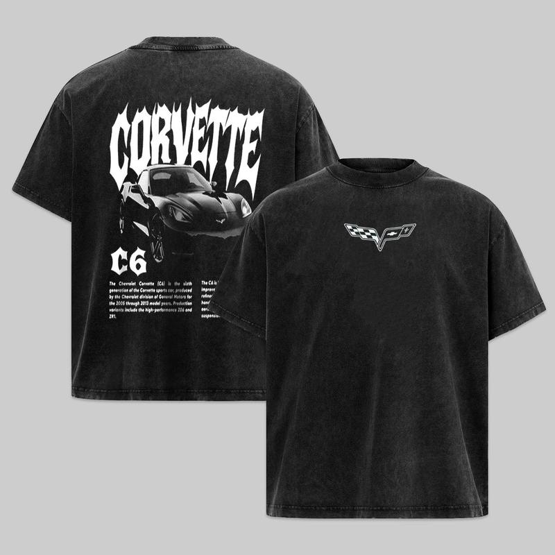Comfort Colors Corvette C6 Vintage Graphic T-Shirt Acid Racing Car Tee ...