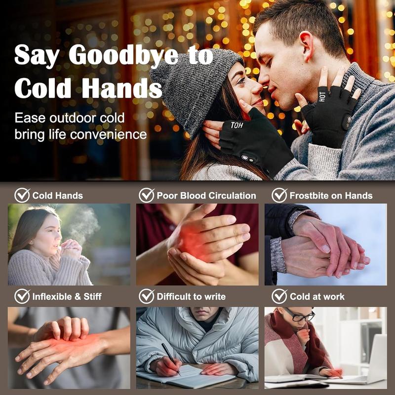 2026 Must GrabRechargeable Heated Fingerless Gloves, Stocking Stuffers ...