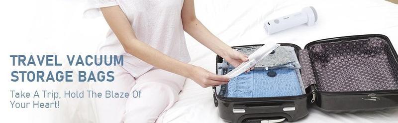 【2025 Upgraded】 X7 Cordless Travel Vacuum Storage Compression Bag Set ...