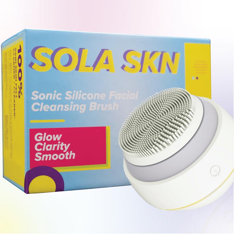Sola Skn Flow Sonic Silicone Facial Cleansing Brush - Exfoliation for ...