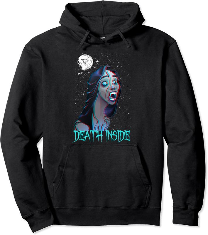 Death Inside Vampire Gothic Bat Vaporwave Halloween Pullover Hoodie ...