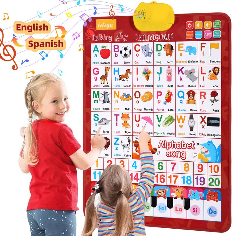 Bilingual English & Spanish Interactive Alphabet Wall Chart Talking ABC ...
