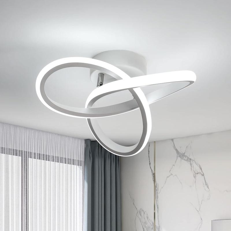 Modern LED Ceiling Light, 22W Spiral Design Hallway Light Fixtures ...