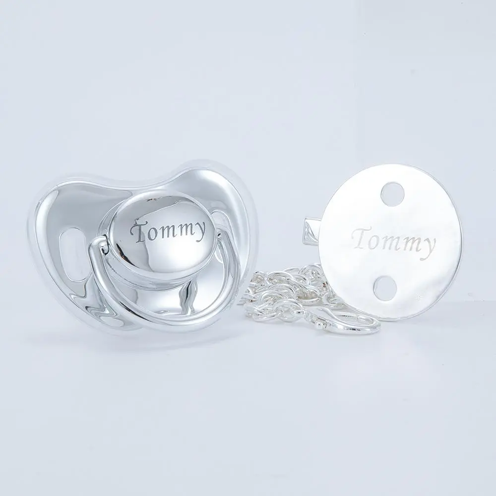 Custom Bling Pacifier Set – Personalized Gold Baby Pacifier with Name ...