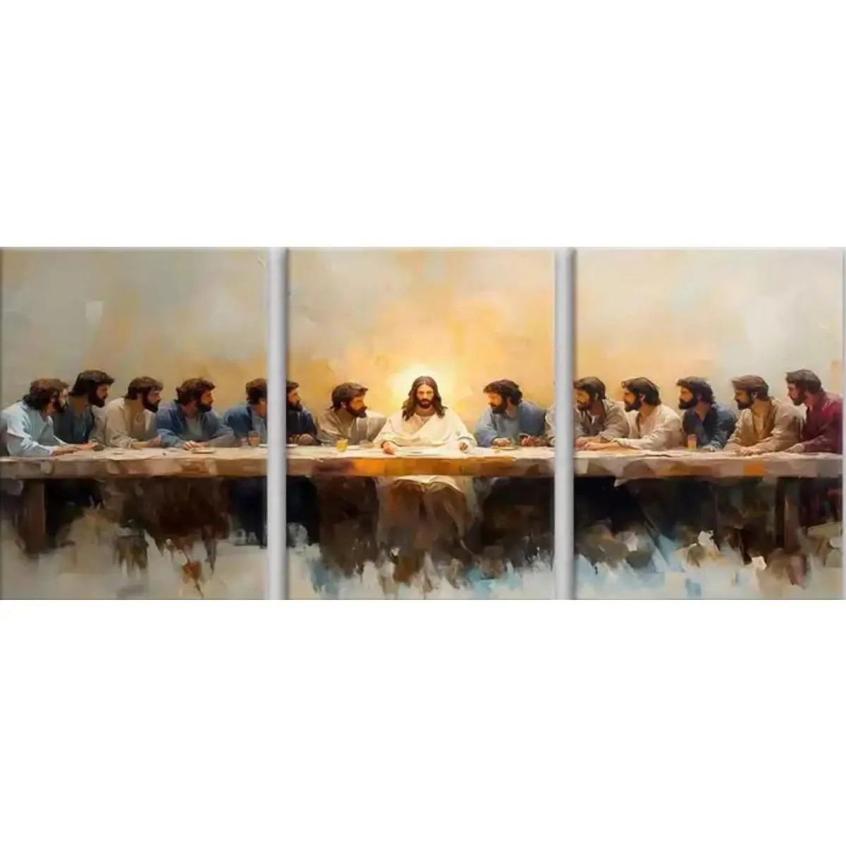 Last Supper Set of 3 The Last Supper Wall Art, Last Supper Poster, Last ...