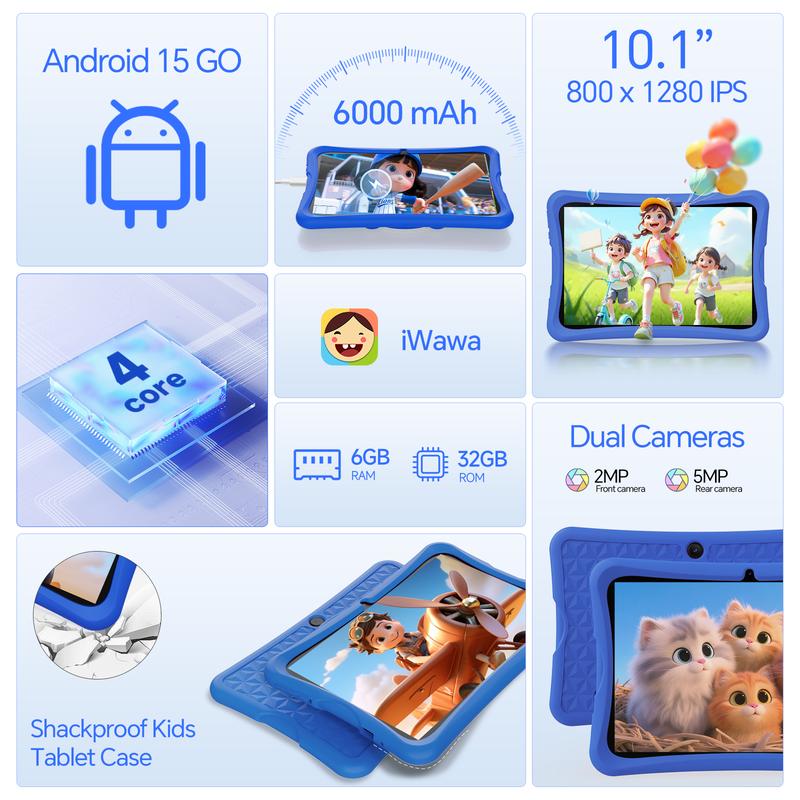 【TikTokShopBlackFriday】KidsTablet 10.1" Android 15 Kids Tablet 6GB 32GB ...