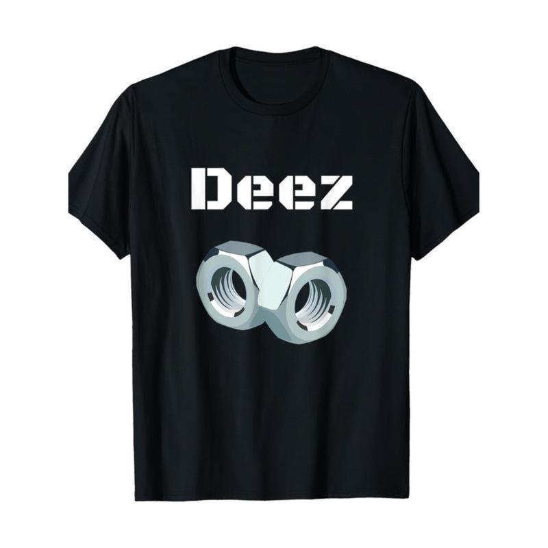 [100% Cotton] Ootd T Shirt Funny "Deez Nuts" Graphic T-Shirt, Casual ...