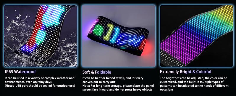 Dynamic LED Devil Eye Lights for Car/Truck Windshield Colorful Flexible ...