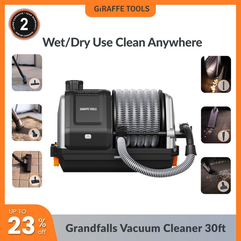 Giraffe Tools Retractable Powerful Vacuum Cleaner for Home and Garage ...