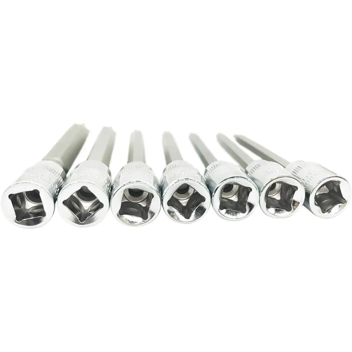 Extra Long Torx Star Bit Socket Set 7 Piece T25-T60 CR-V 3/8" Drive ...