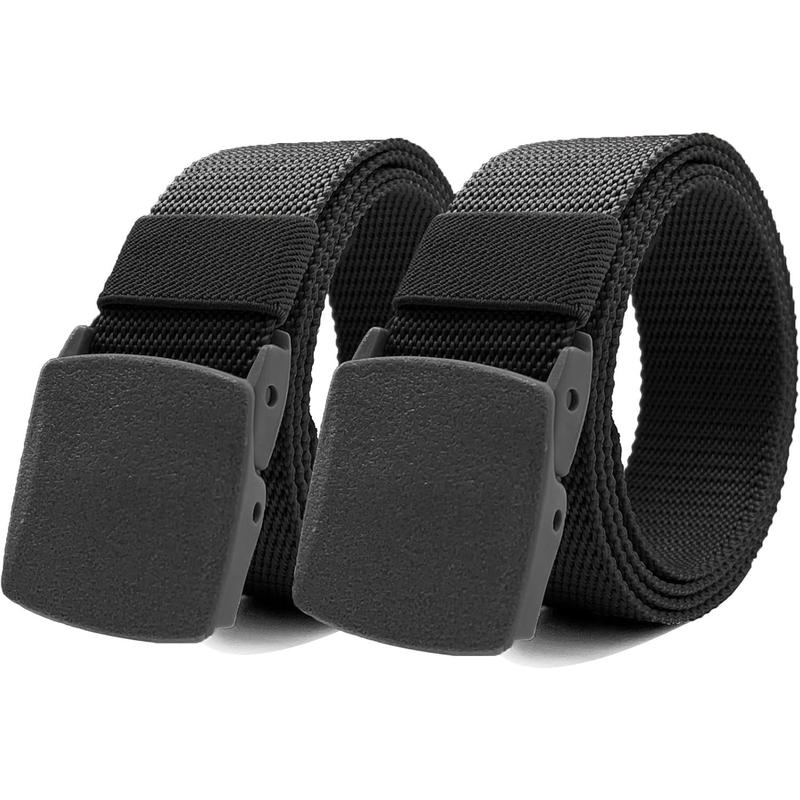 1/2 Pack Nylon Belts for Men Military Tactical Slide Plastic Buckle ...