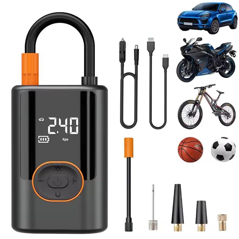 Portable Car Tire Pressure Pump, 150PSI Car Vehicle Inflator Pump with ...