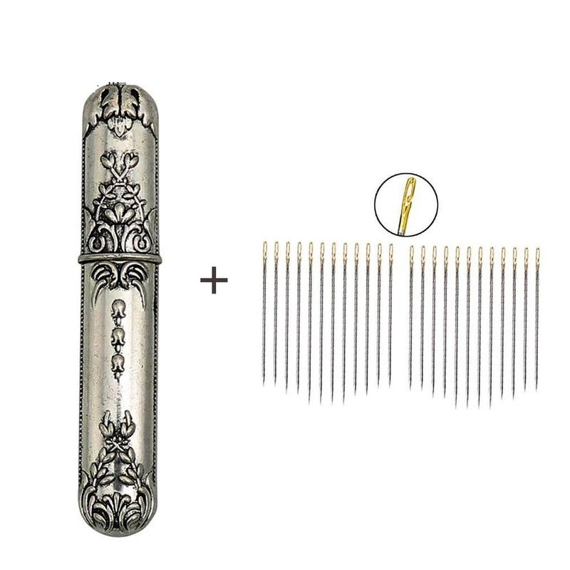 Sewing Needle & Threader Set, 1 Count Vintage Sewing Needle Storage ...