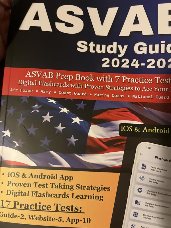 ASVAB Study Guide 2024-2025: ASVAB Prep Book with 7 Practice Tests ...