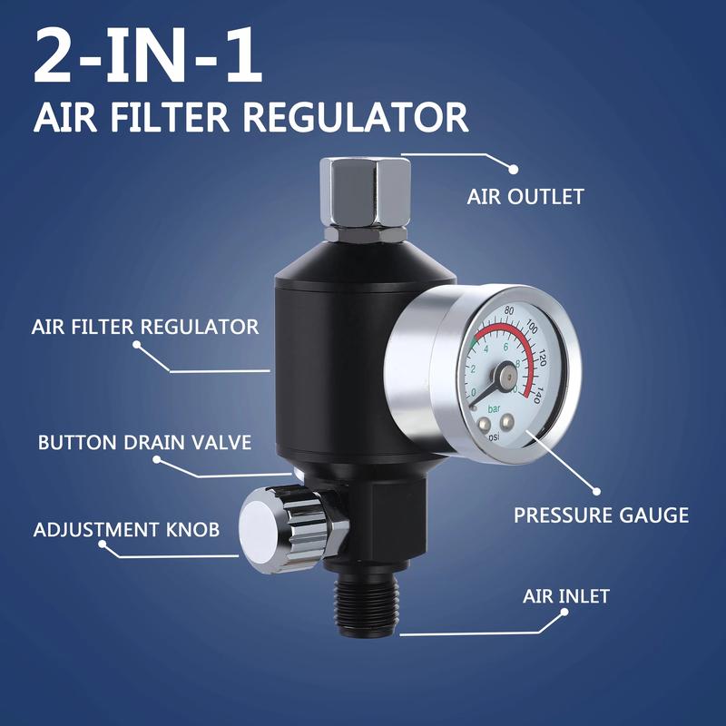 High Quality Spray Gun Air Regulator Paint Regulator Pressure Gauge Air ...